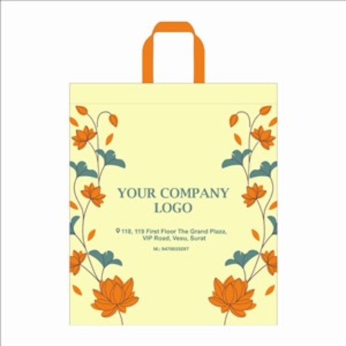 Lotus Design Loop Handle Non Woven Shopping Bag