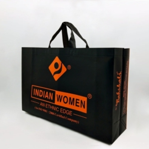 Bagsguru - Indian Women Orange Laminated Non Woven Box Bag